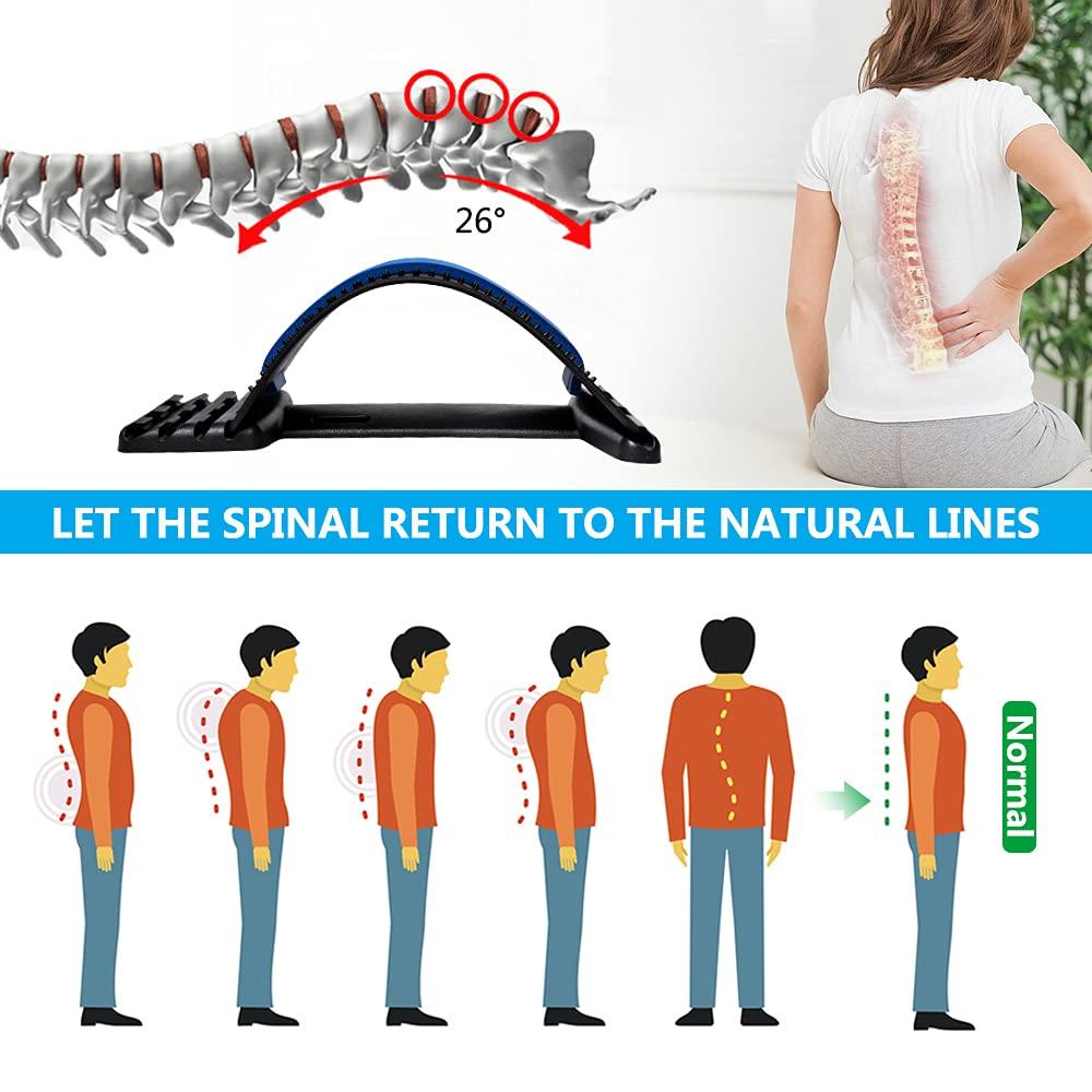 Back Stretcher Lumbar Back Pain Relief Device(4 Level) Spine Borad Deck ...