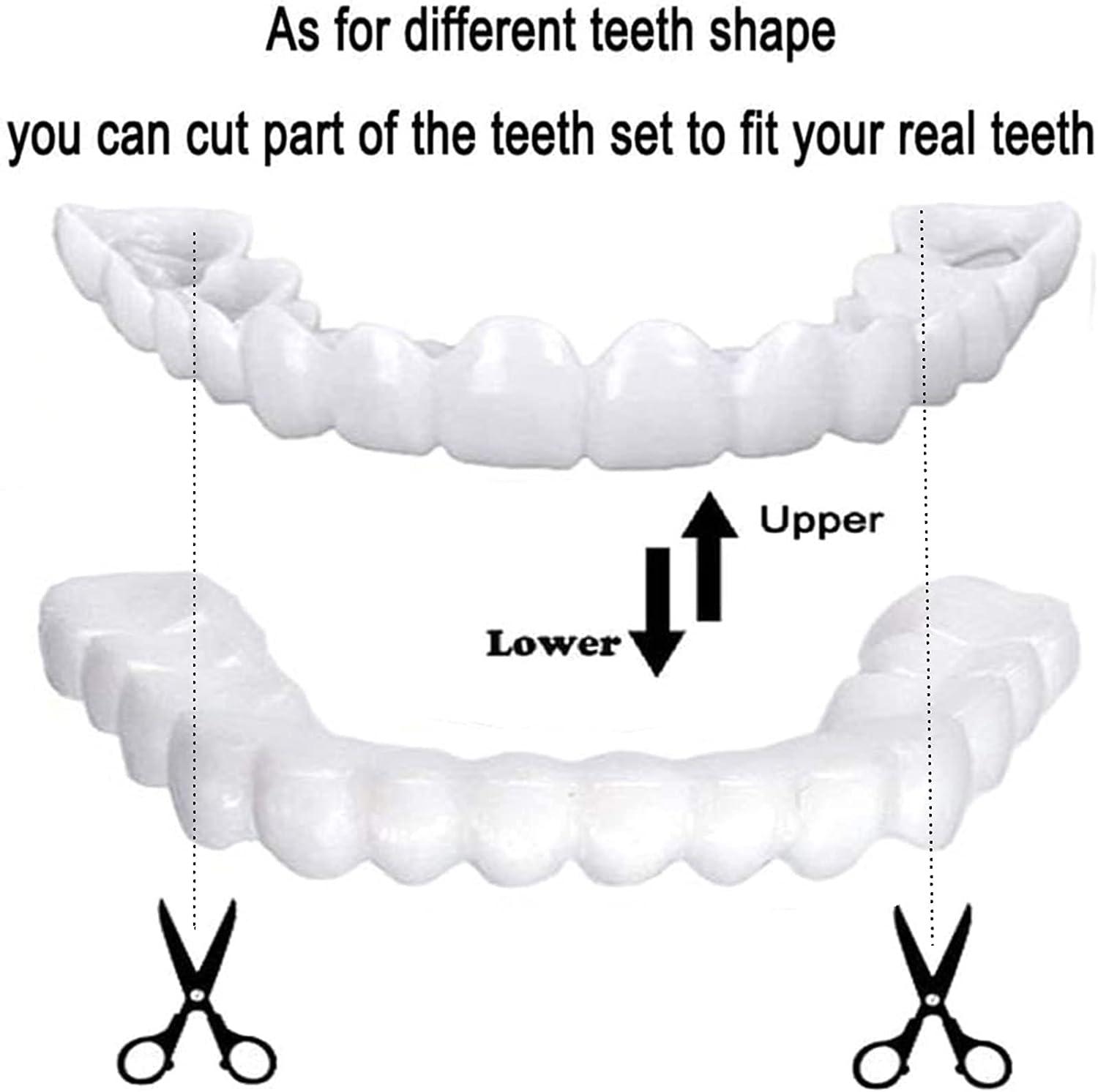 Buy 2 Pairs of Temporary Dentures | Perfect Smile Veneers Snap-On Teeth ...