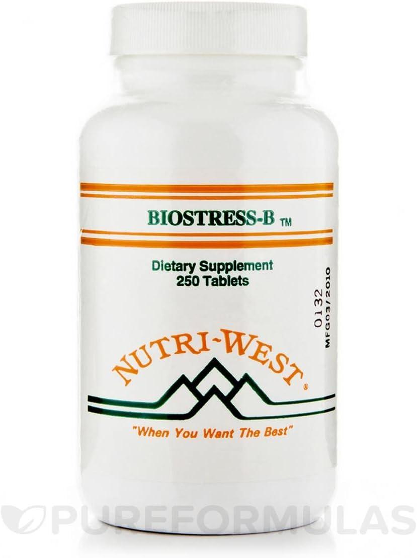 Nutri West Biostress-B - 250 Tablets | Natural Stress Relief Supplement | Buy Now with Express ...