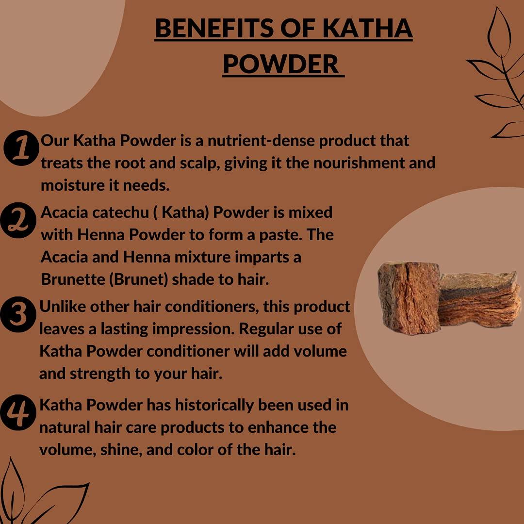 Natural Katha Powder - Acacia Catechu for Hair Conditioning | 227g ...