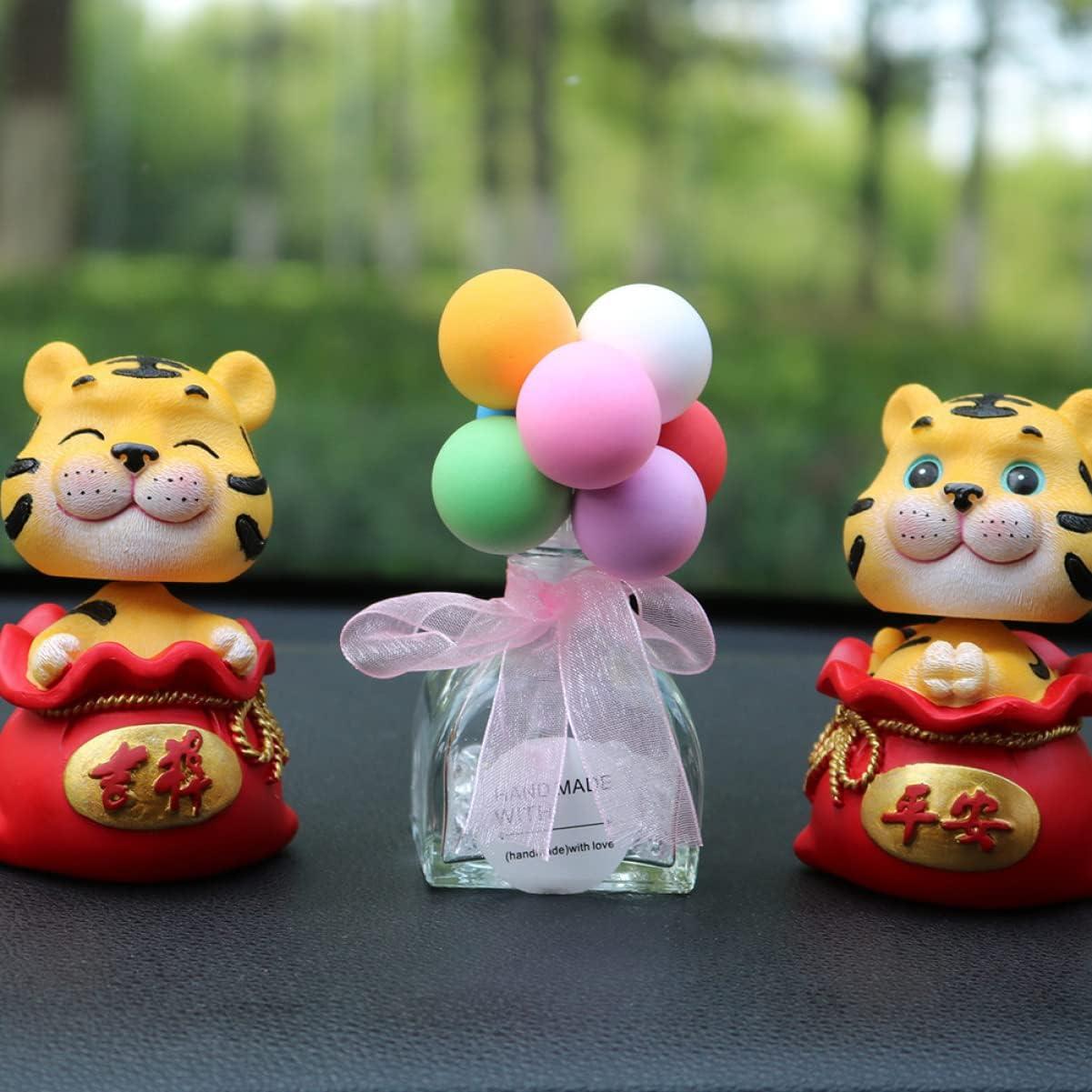 FOMIYES 7 Pcs Year of The Tiger Bobble Head Ornament Lip Gloss Office ...
