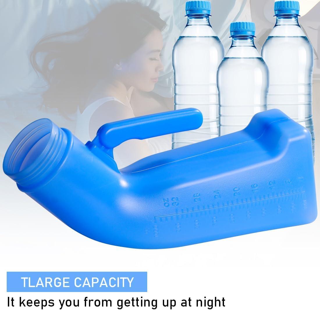 Portable Urine Bottle for Men - 1.2L Emergency Urinal Reusable Plastic ...