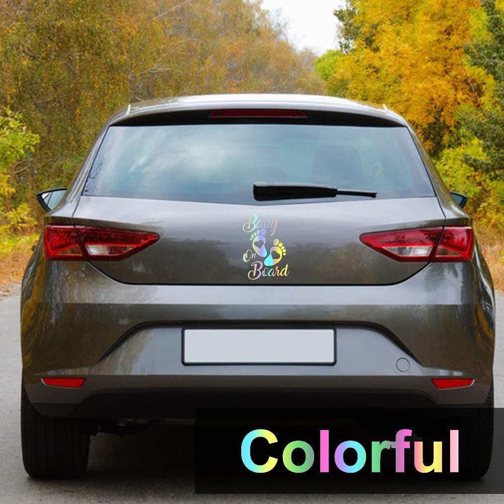 Baby on Board Sticker 3 Pack | Children Footprint Car Warning Safety ...