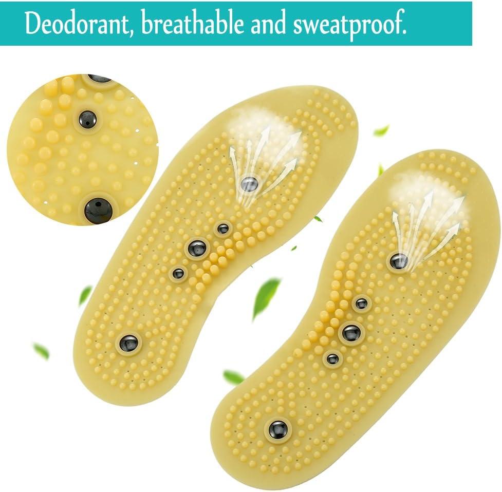 2 Pair Magnetic Reflexology Insoles for Health Care Massage - Cut to ...