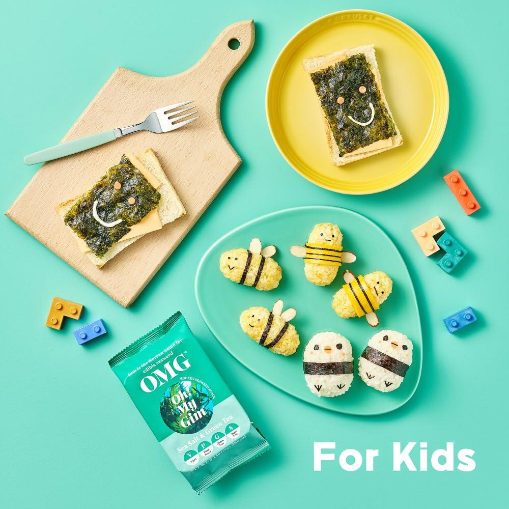 Buy 16 Pack OMG OH! My Gim Seaweed Snacks - Sea Salt & Green Tea ...