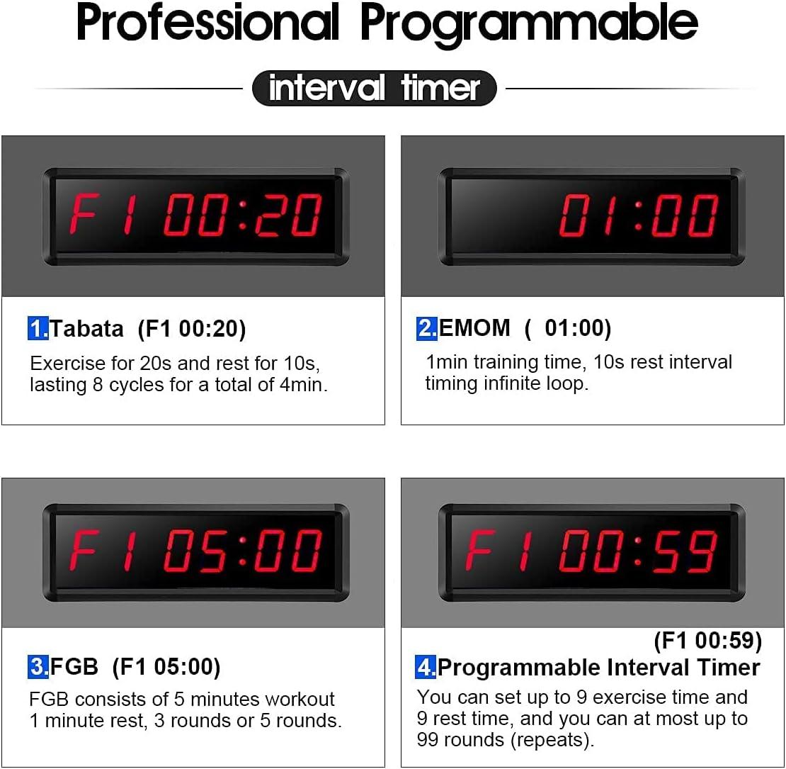 Seesii Led Gym Timer Ultra Clear Interval Timer With Remote