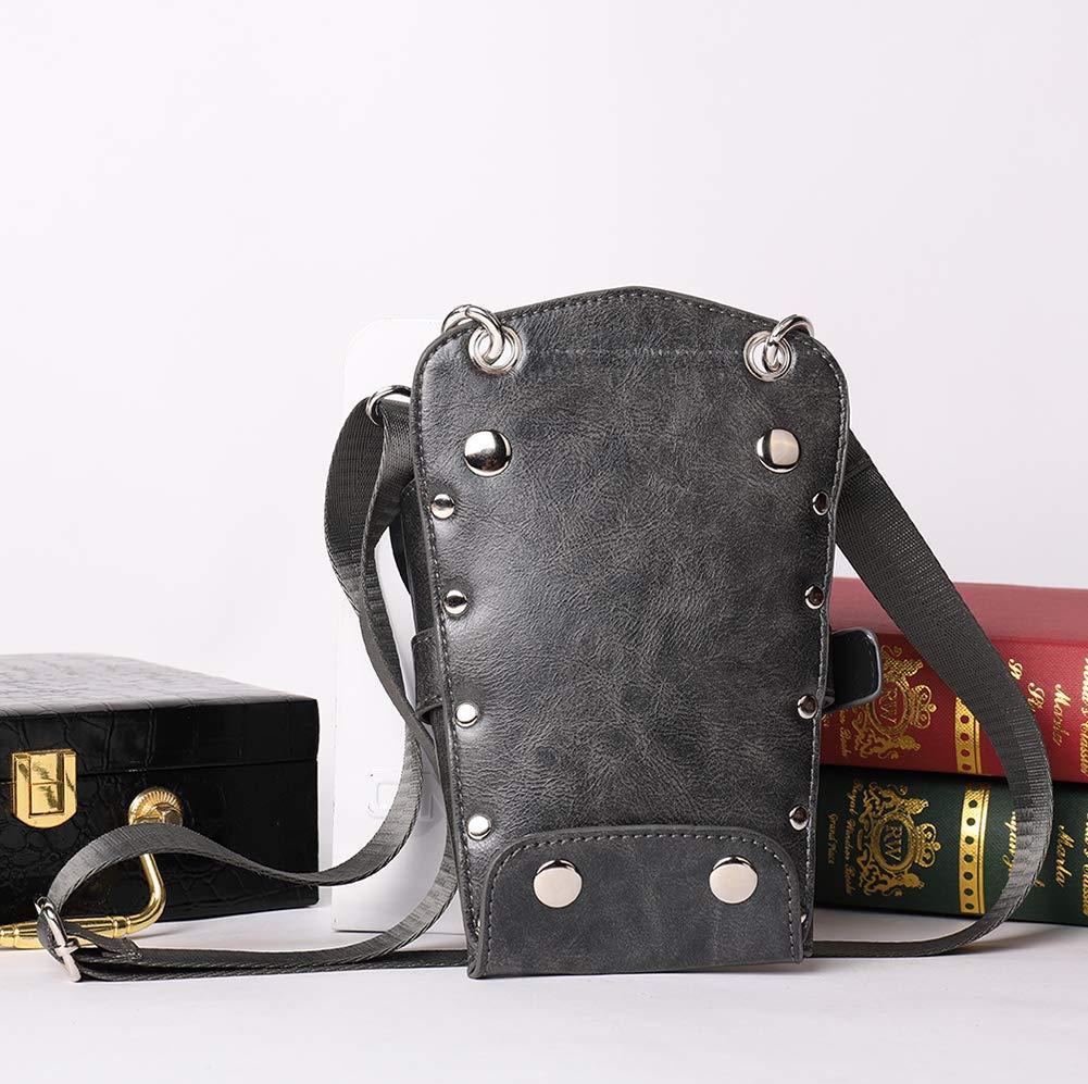 PU Leather Scissors Pouch - Grey | Hair Stylist Tools Bag for Salon & Barber | Waist/Shoulder ...