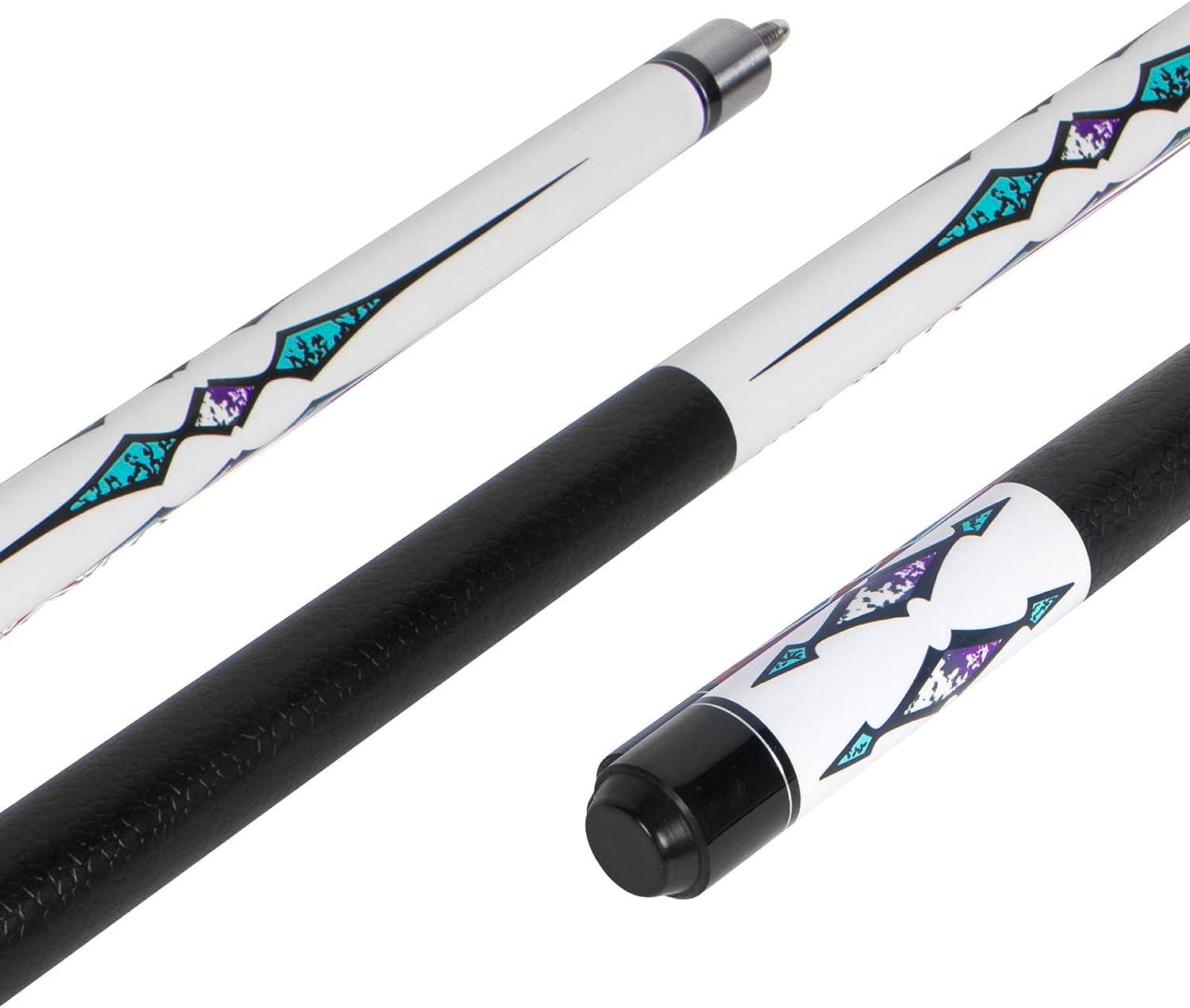 Lotmusic 1/2 Split Pool Cue Set - 18-21 Oz Hardwood Canada Maple ...