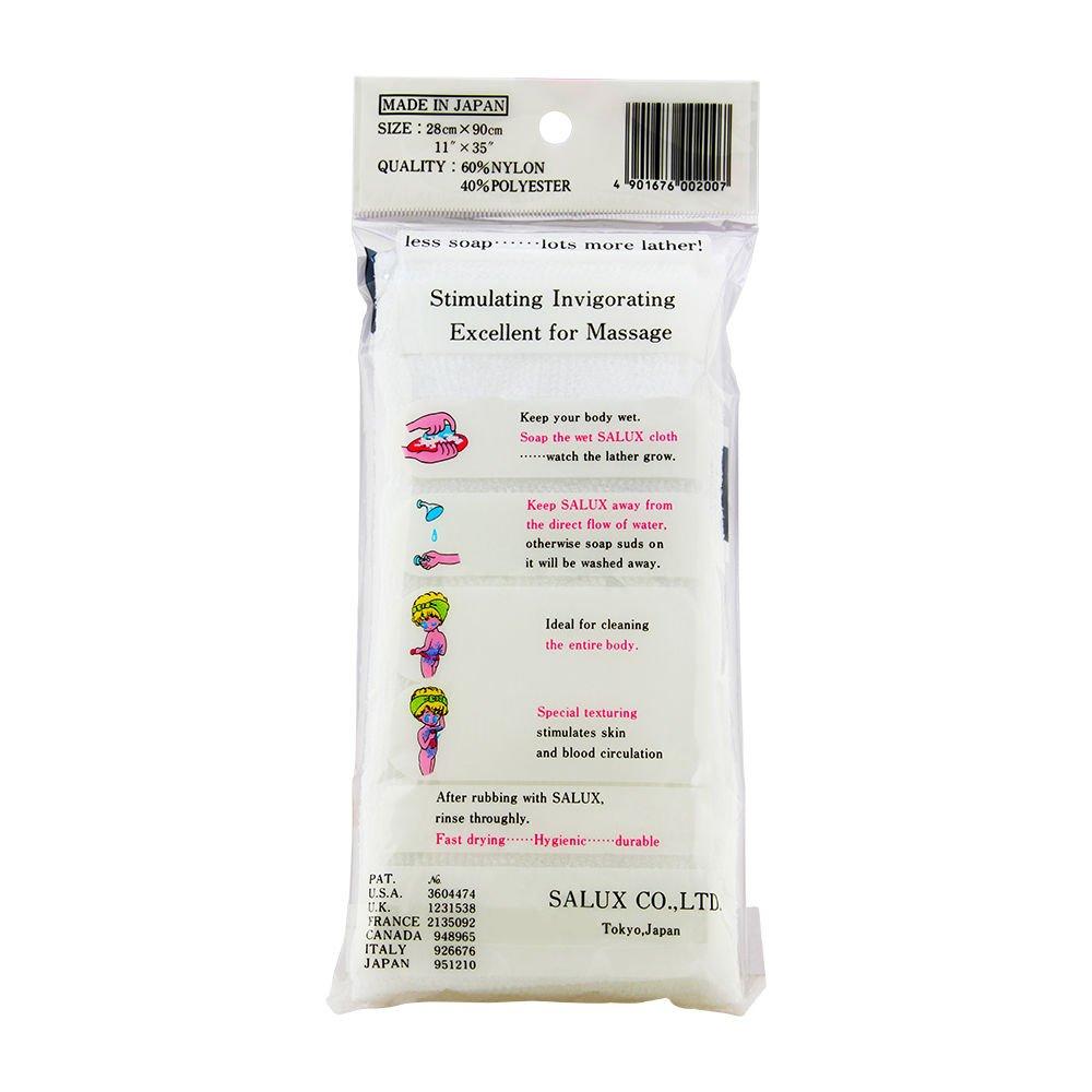 Salux Nylon Japanese Beauty Skin Bath Wash Cloth/Towel - White ...