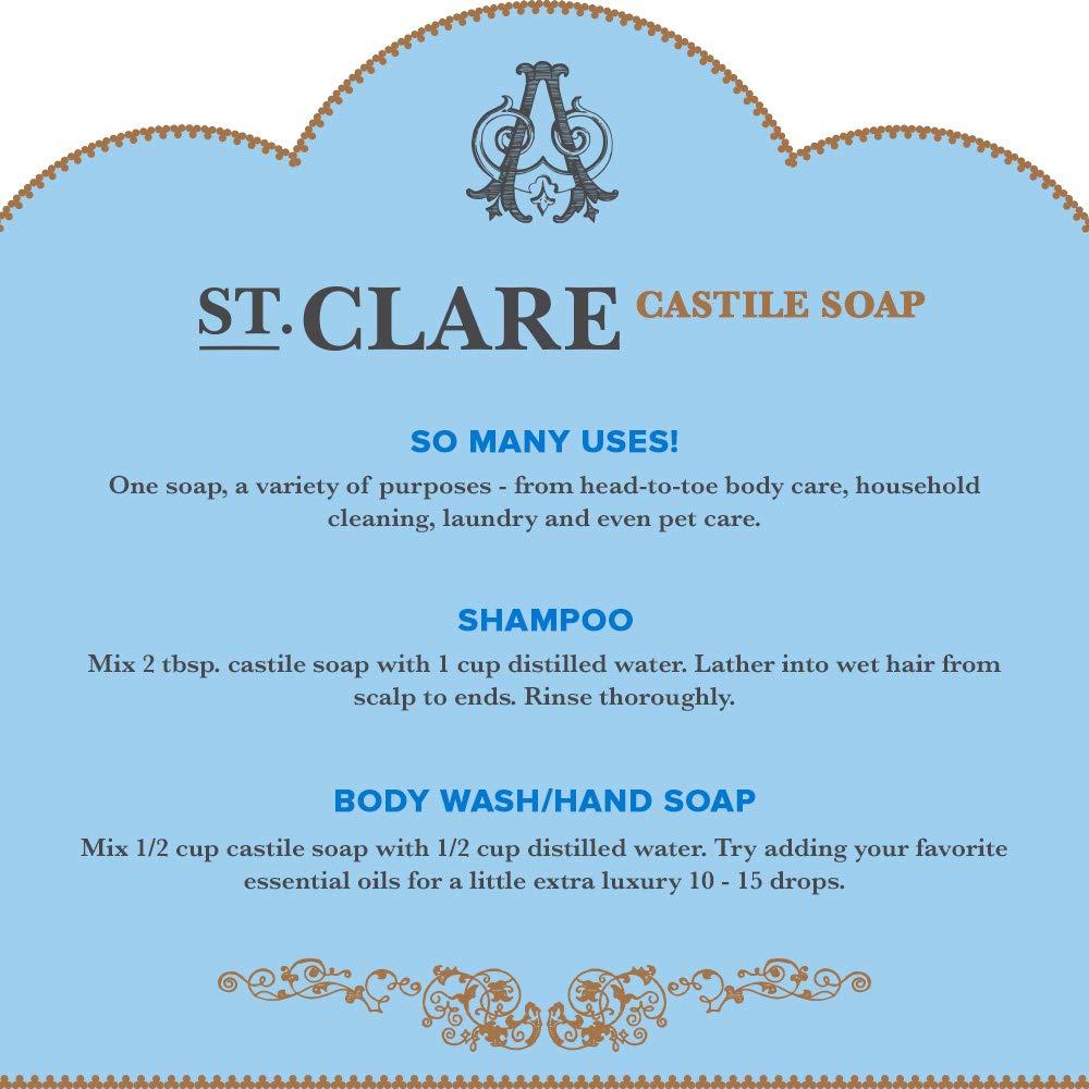 St. Clare Unscented Castile Soap 32 oz - Natural & Gentle Soap | Buy ...