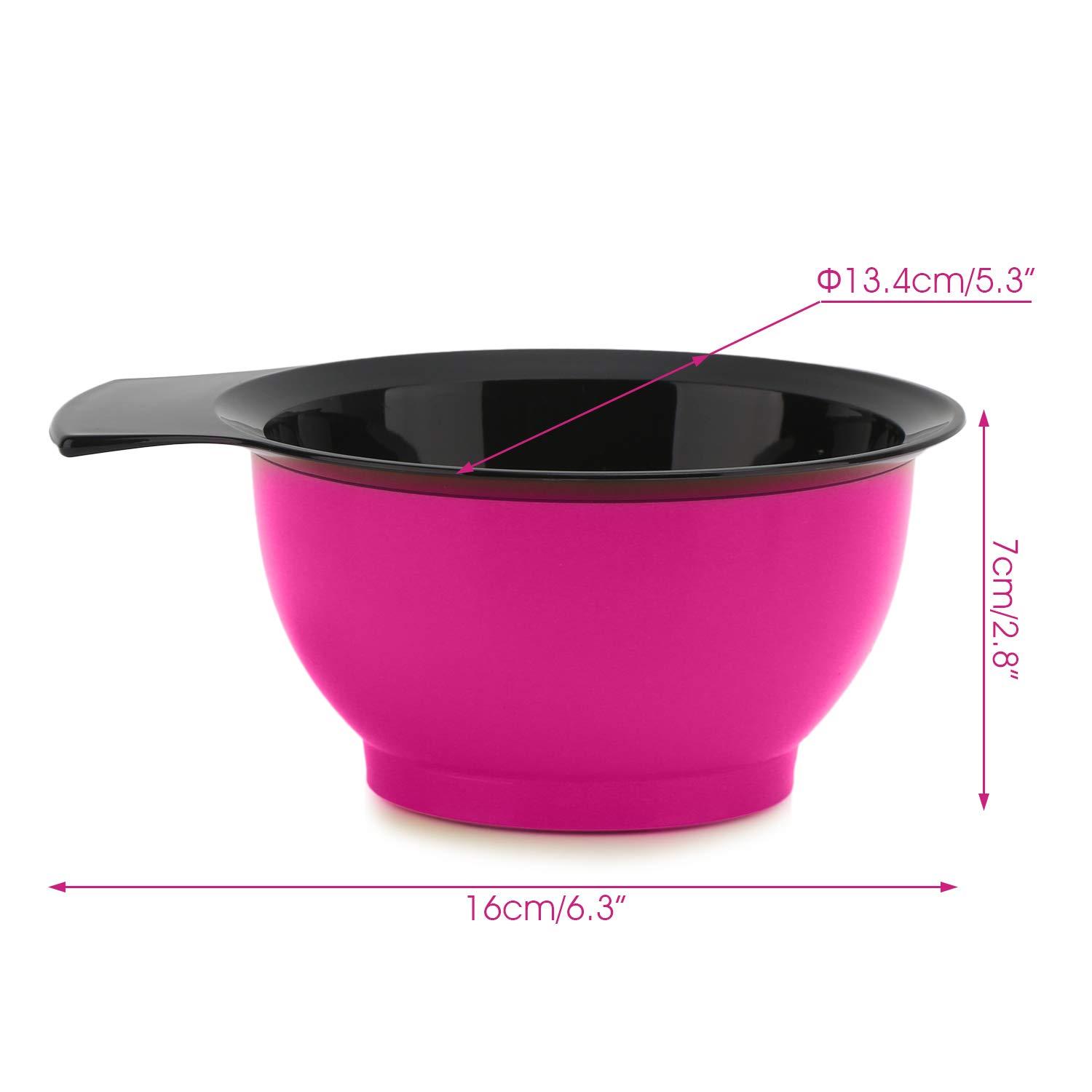 Professional Hair Dye Bowl Set - Plastic Mixing Tint Bowls for Home and ...