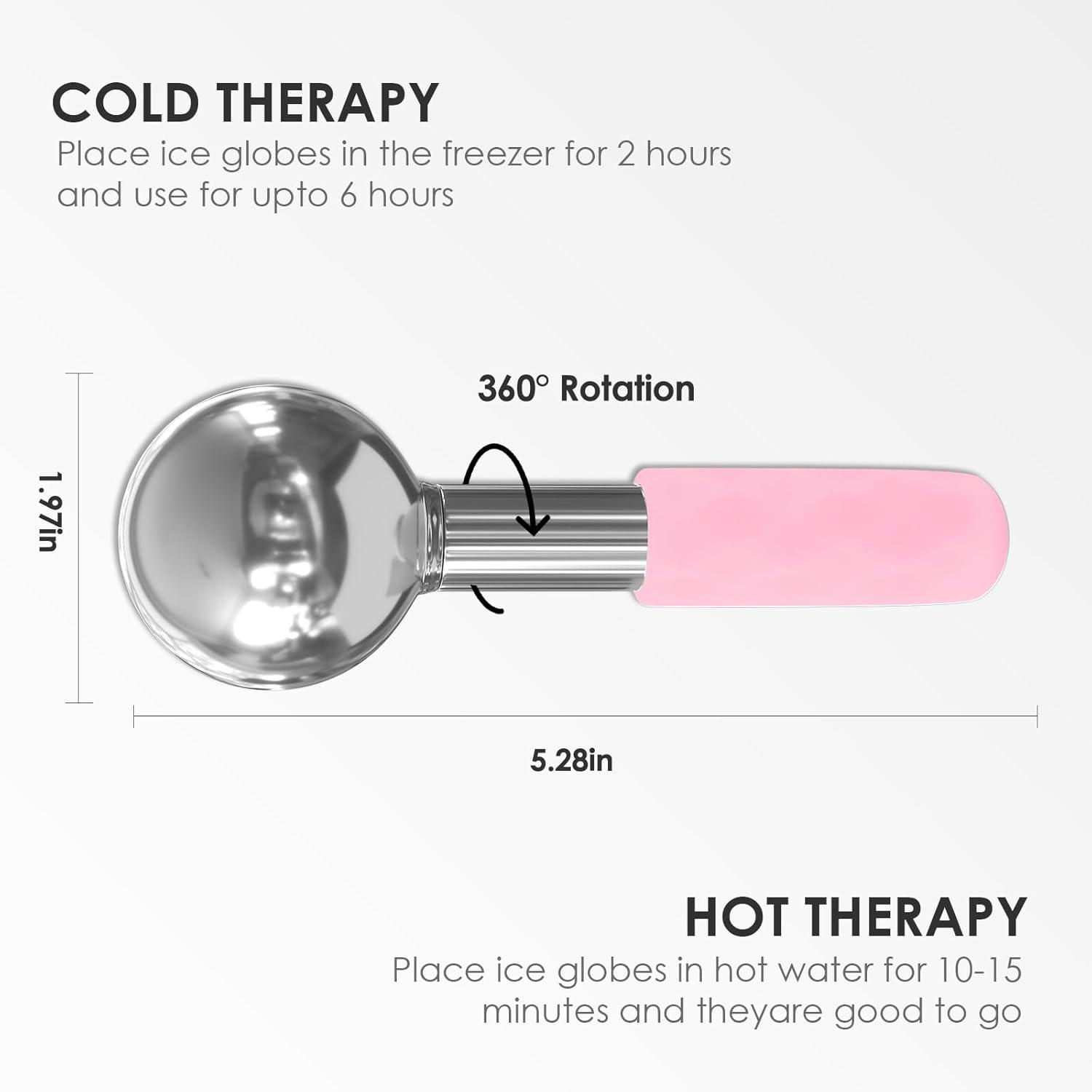 Rotating Stainless Steel Ice Balls for Facials | Unbreakable Skin Care ...