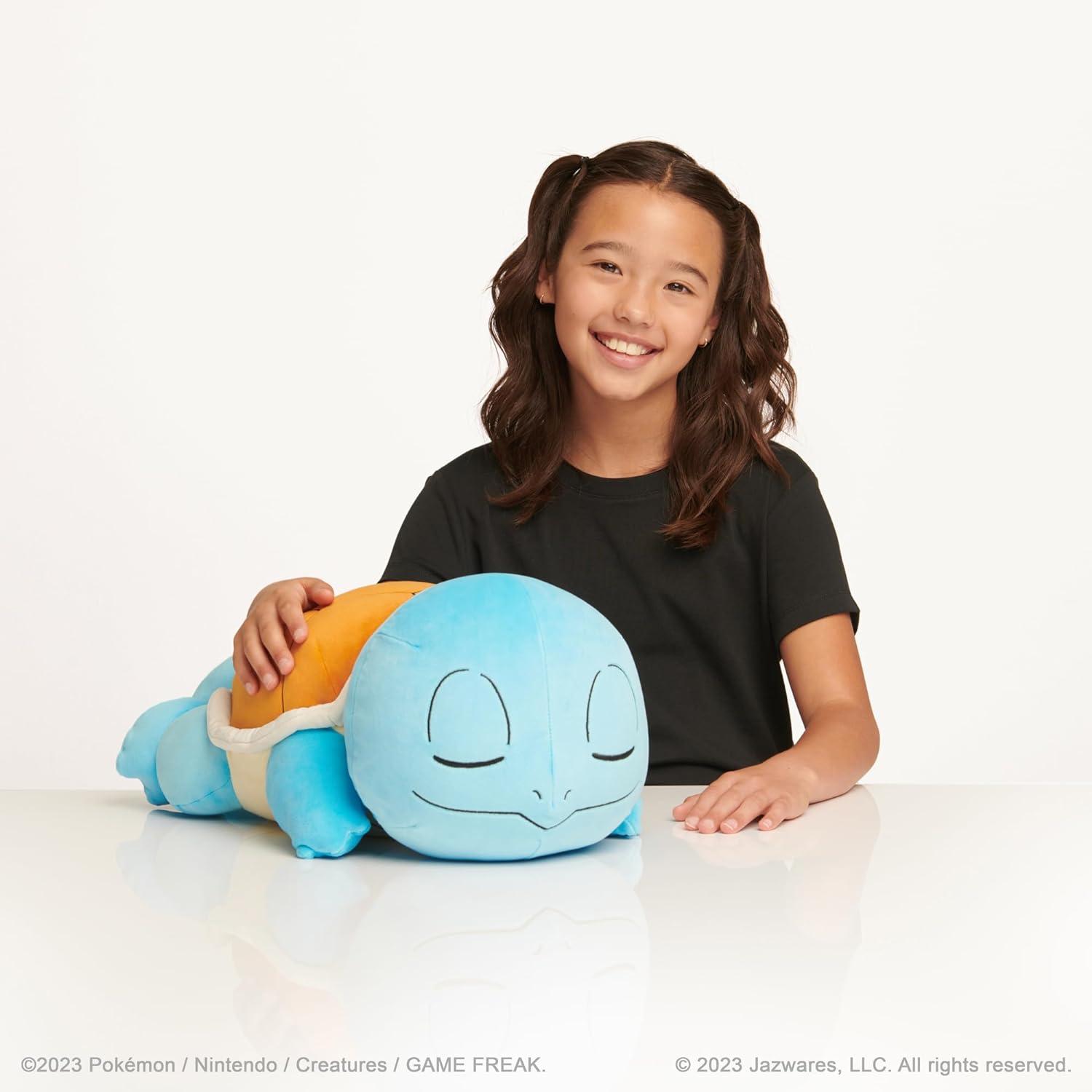 Pok mon PKW0220 45 cm Schiggy 18-inch Sleeping Squirtle-Cuddly Must Have for Pokemon Fans-Plush ...