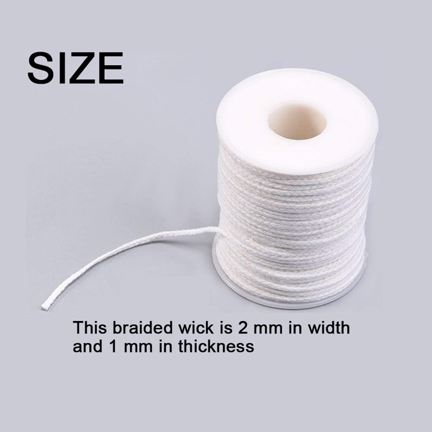 Teemico 400ft 24 Ply Braided Candle Wick Spool for DIY & Making Candles ...