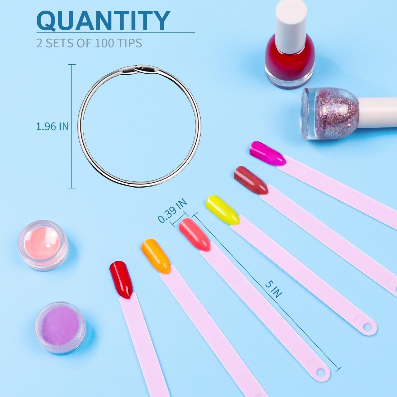 100PCS Transparent Fake Nail Display Sticks for Nail Art Practice ...