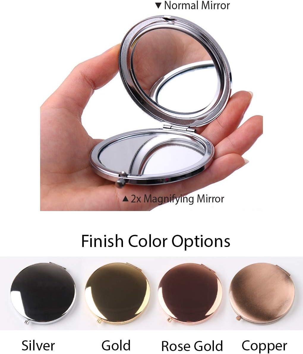Personalized Rose Gold Compact Mirrors Set - Custom Name Engraved ...