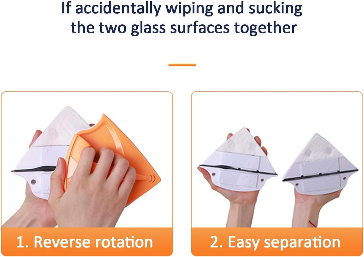 Double Sided Magnet Window Cleaner Triangular Window Glass Wiper With ...