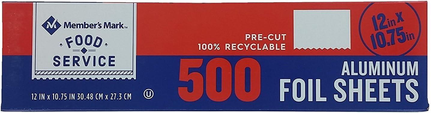 Daily Chef Foil Sheets 12 x 10.75 - 500ct. | Heavy Duty Aluminum Wraps ...