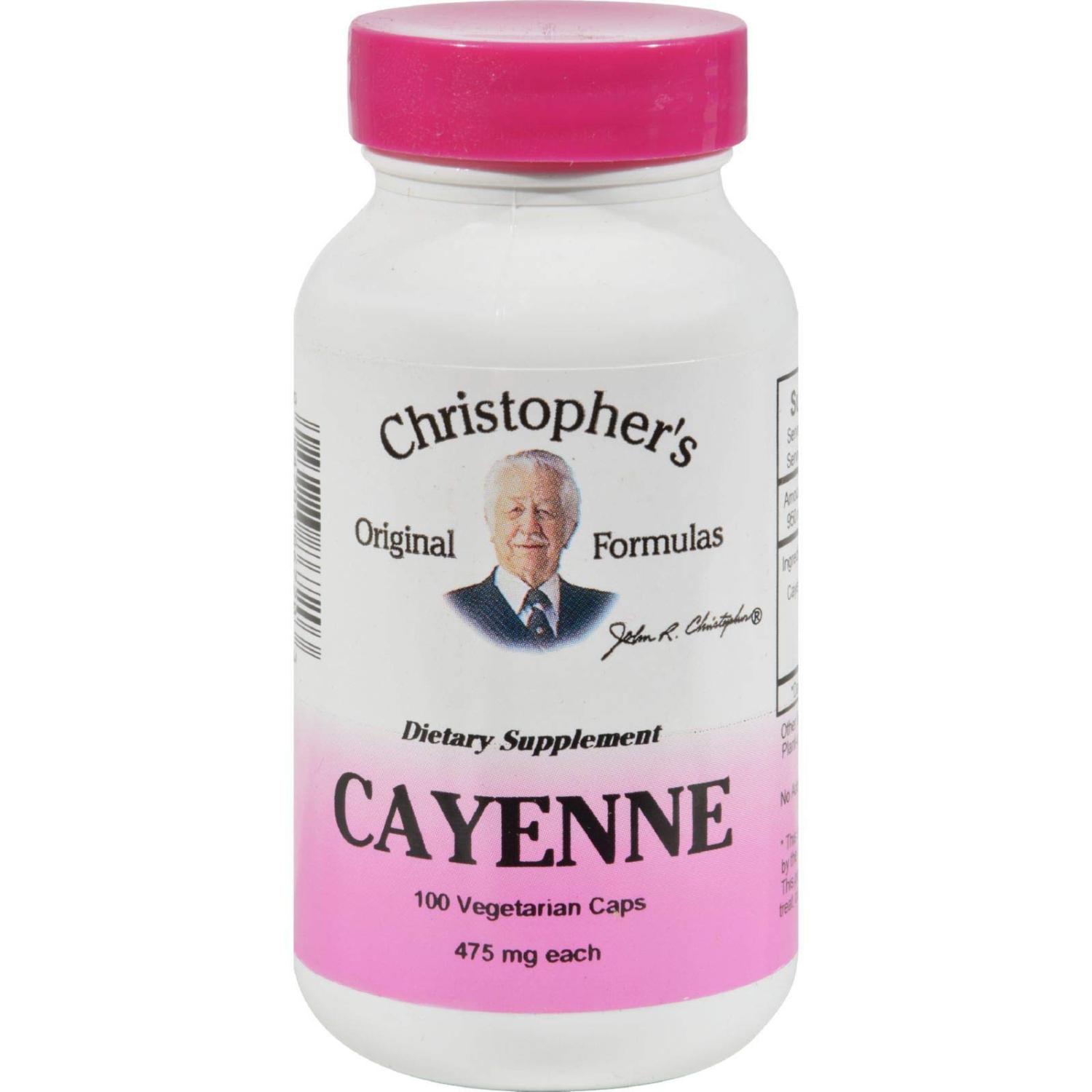 Dr. Christophers Formulas Cayenne 475mg 100 Vegetarian Capsules | Buy ...