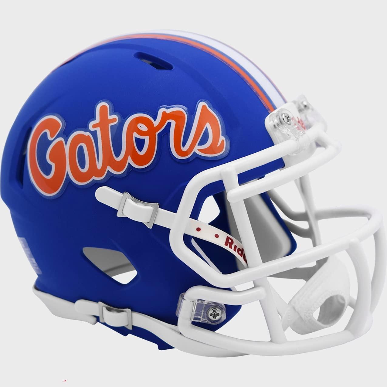 Riddell NCAA Florida Gators Matte Blue Speed Mini Football Helmet ...