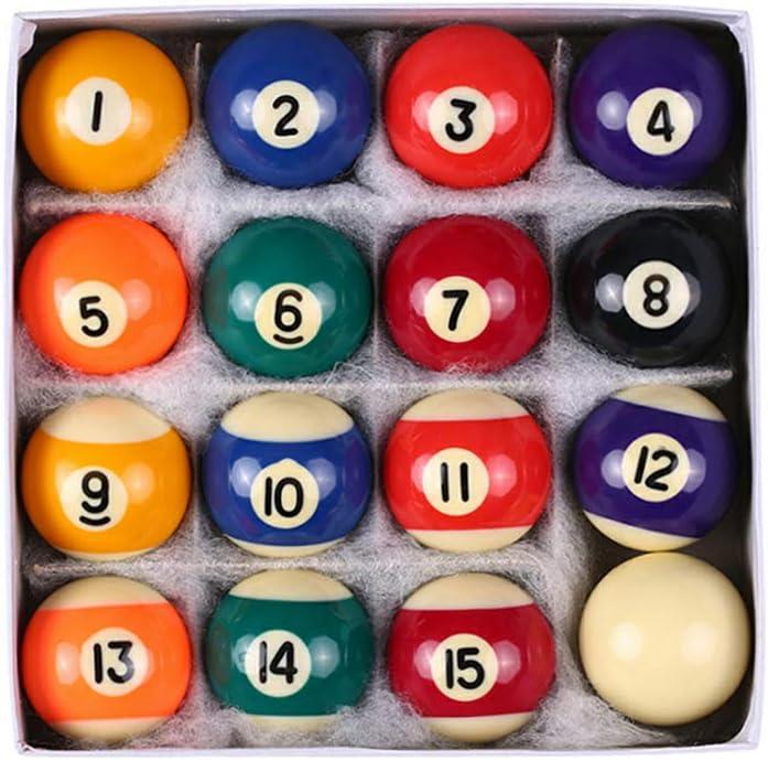 CAOREN Mini Pool Ball Set - 16pcs 0.98Inch Resin Billiard Balls for ...