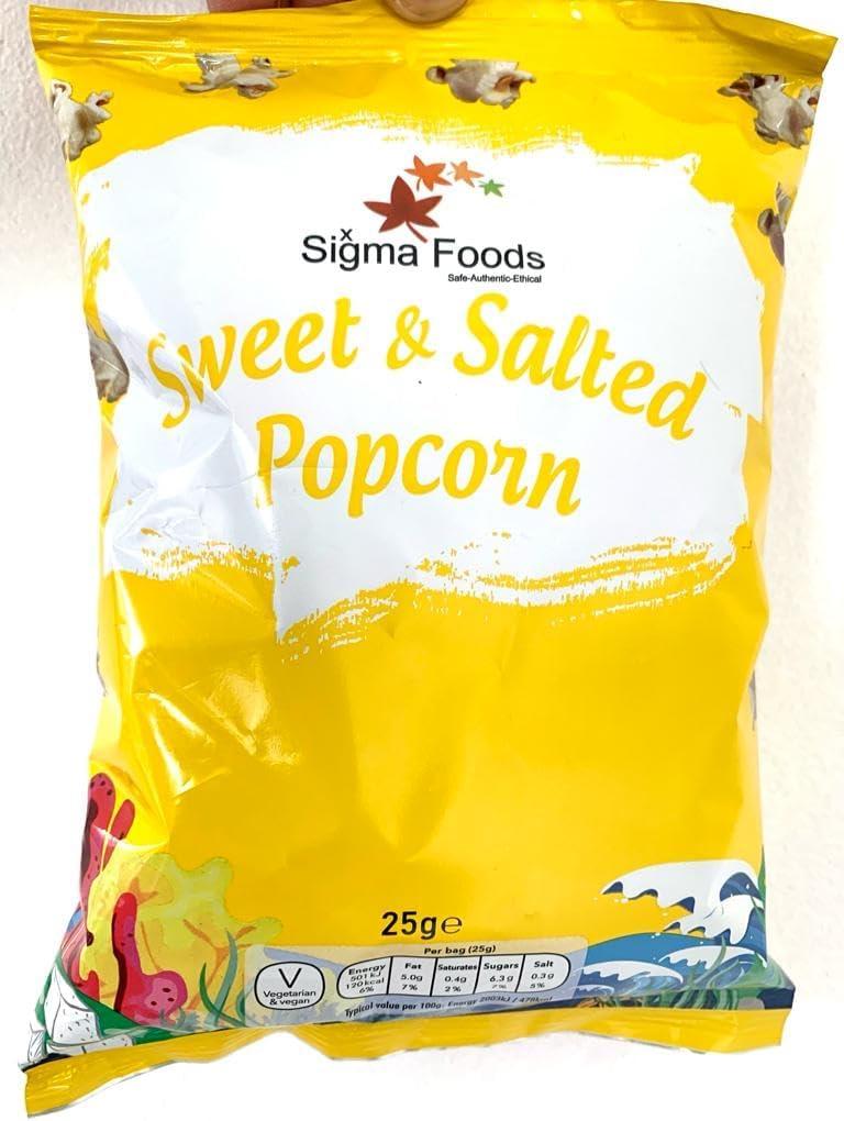 Sweet & Salty Popcorn 35 Packs of 25g Natural Sea Salt and British ...