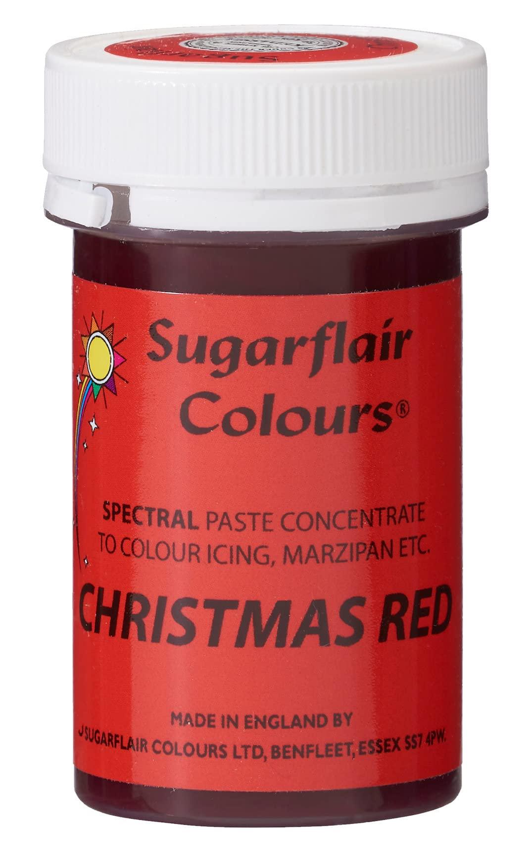 Sugarflair Christmas Red Spectral Food Colouring Paste - 25g | Highly ...