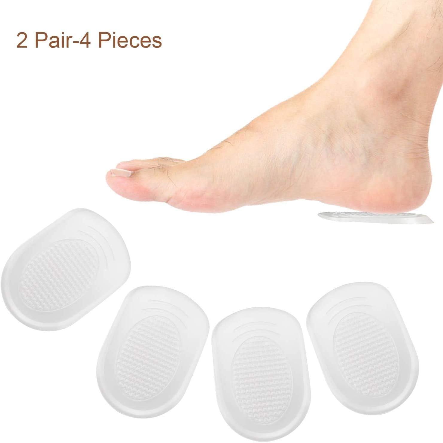 Silicone Gel Heel Cups - Plantar Fasciitis & Heel Pain Relief Inserts ...