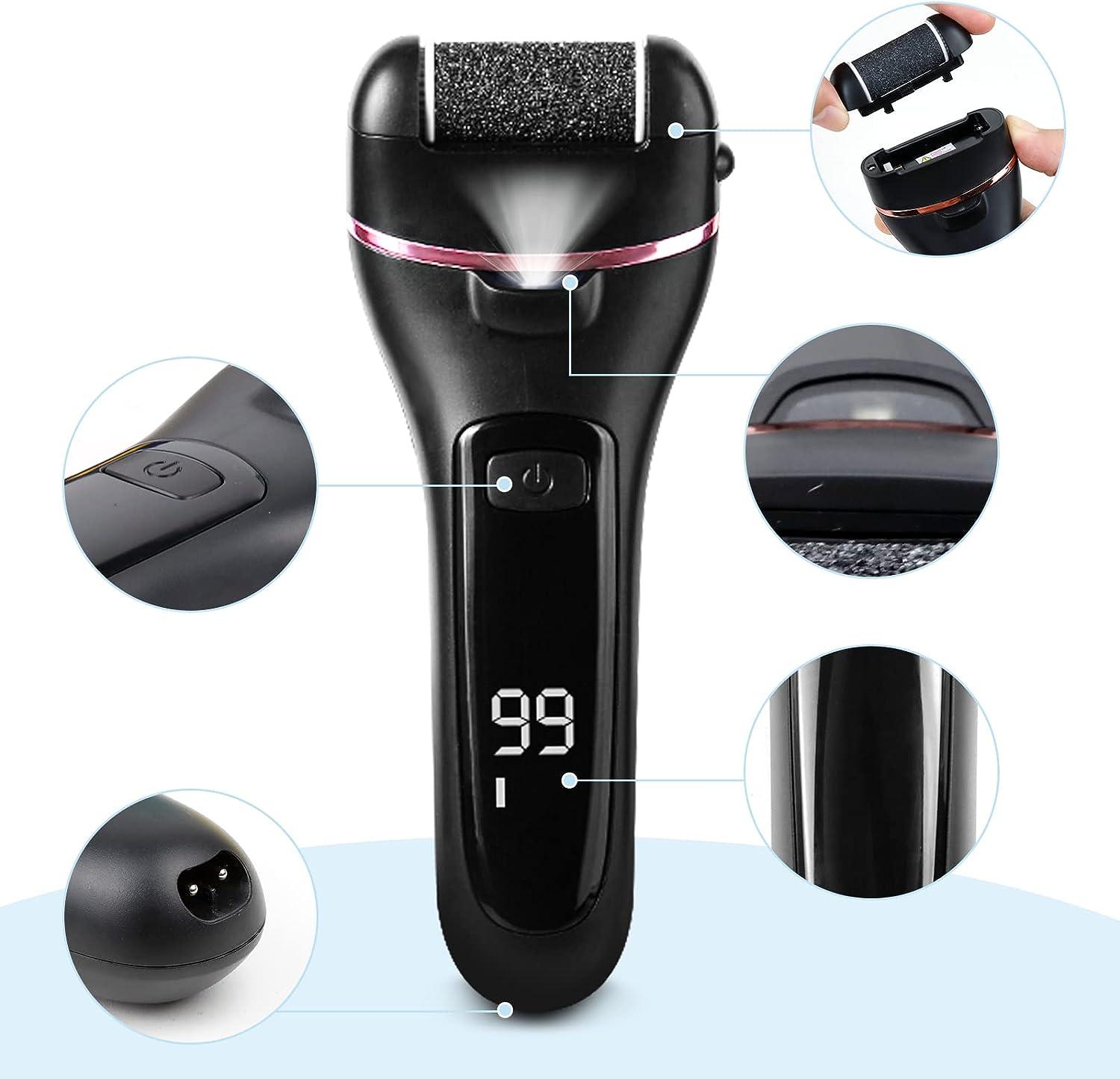 Professional Electric Foot File Set for Smooth & Soft Feet - 3 Roller ...