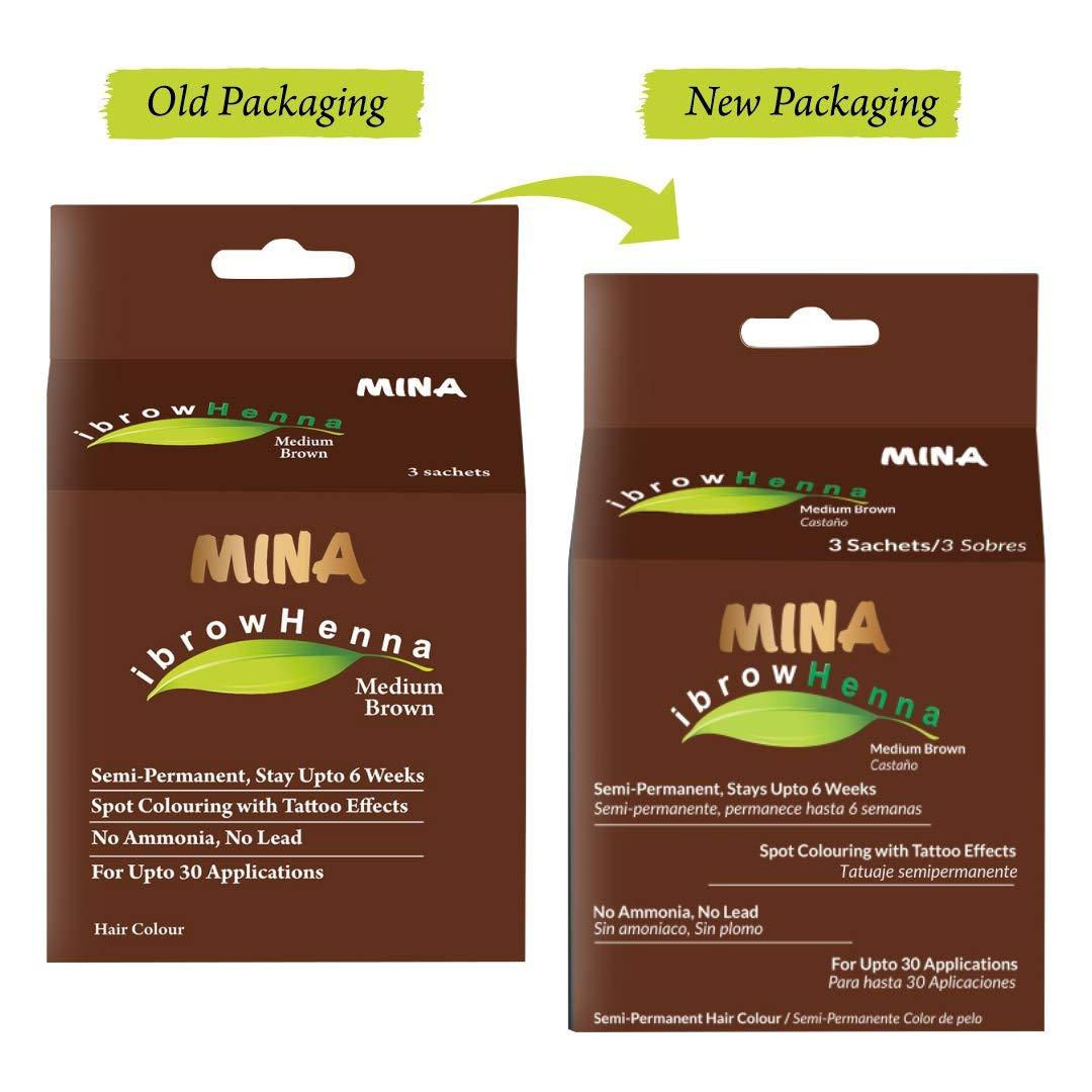 Mina iBrow Hair Color Medium Brown - Natural Spot Coloring Tint Powder | Water & Smudge Proof ...