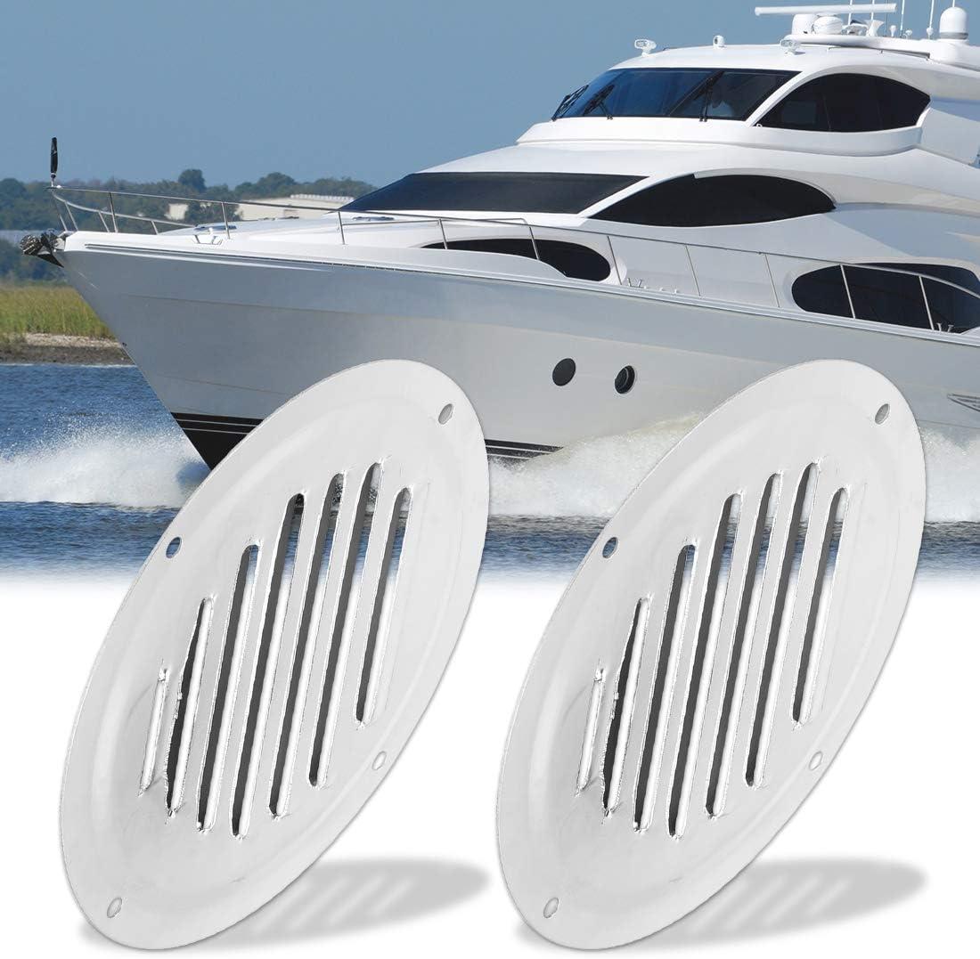 2pcs 5 Inch Round Marine Boat Louvered Vent 316 Stainless Steel Vent ...