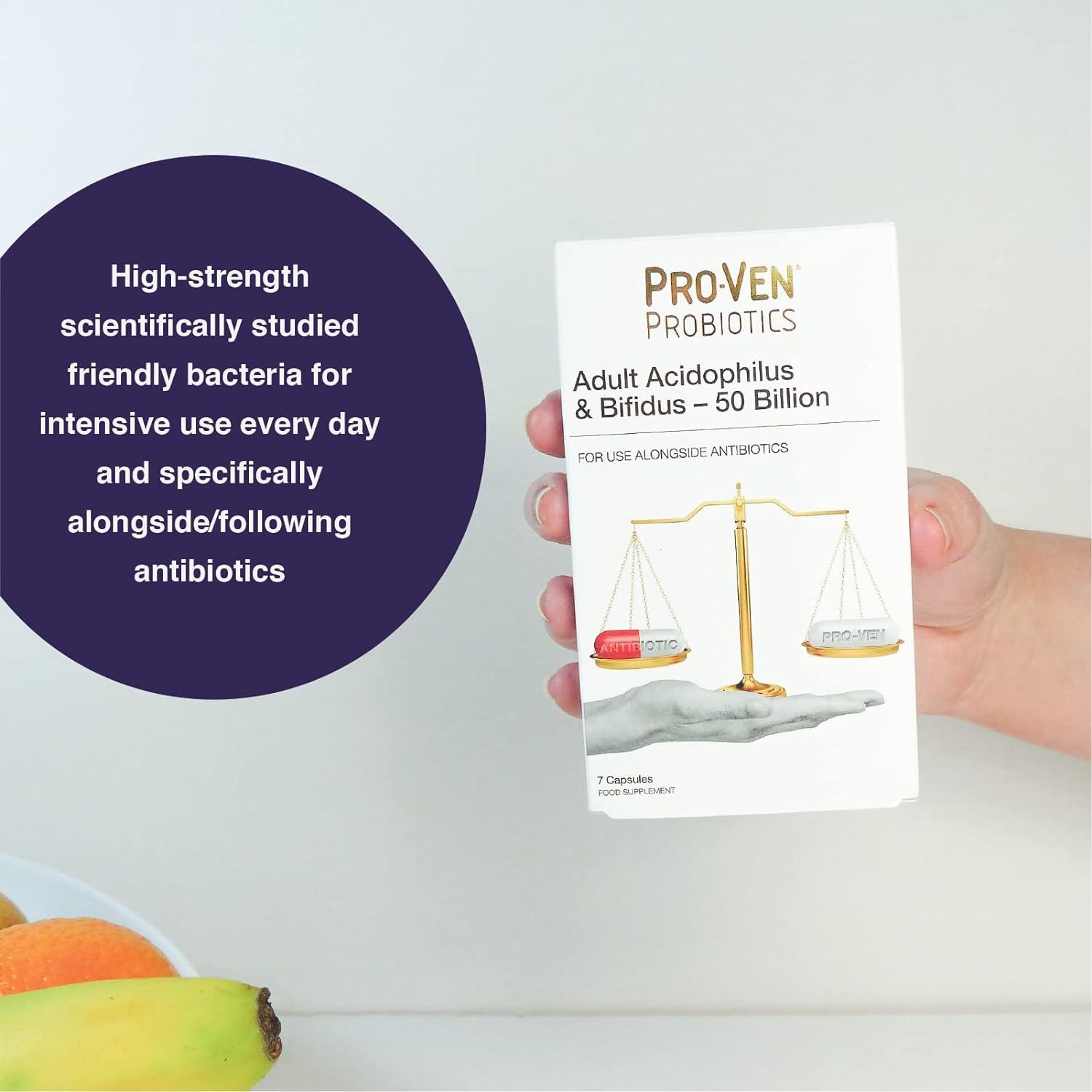 Pro-Ven Probiotics 50 Billion CFU to Take with Antibiotics - Vegan ...