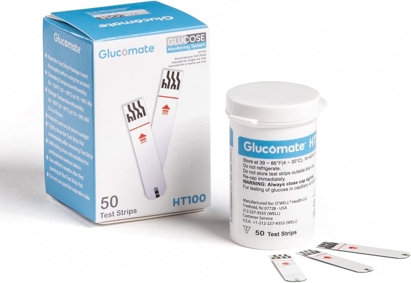 Glucomate HT100 Blood Glucose Test Strips - 100 Count | Buy Now with ...