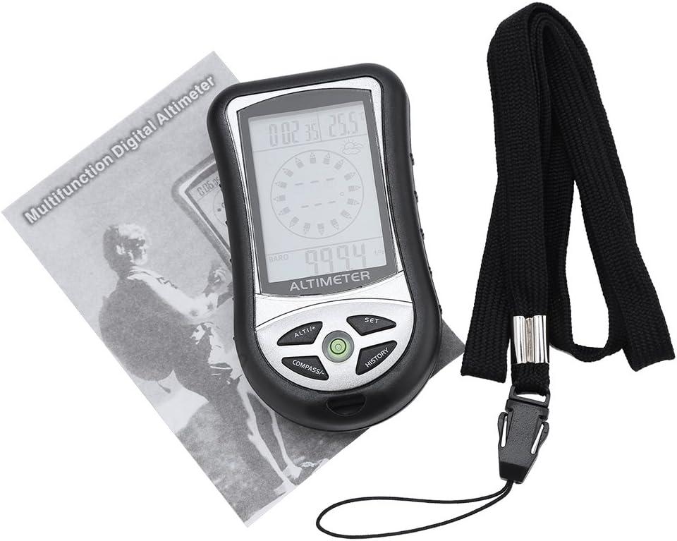 Digital Compass 8 in 1 Multi-Functional LED Outdoor Altimeter Barometer ...