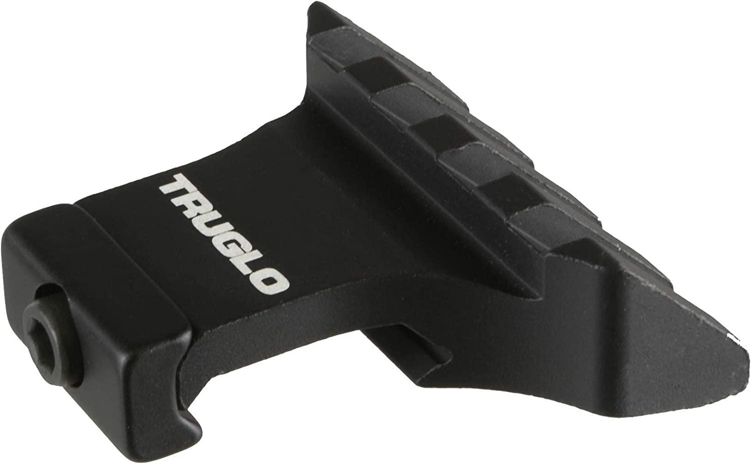 TRUGLO Offset Picatinny Riser Mount for Scopes or Dot Optics Black