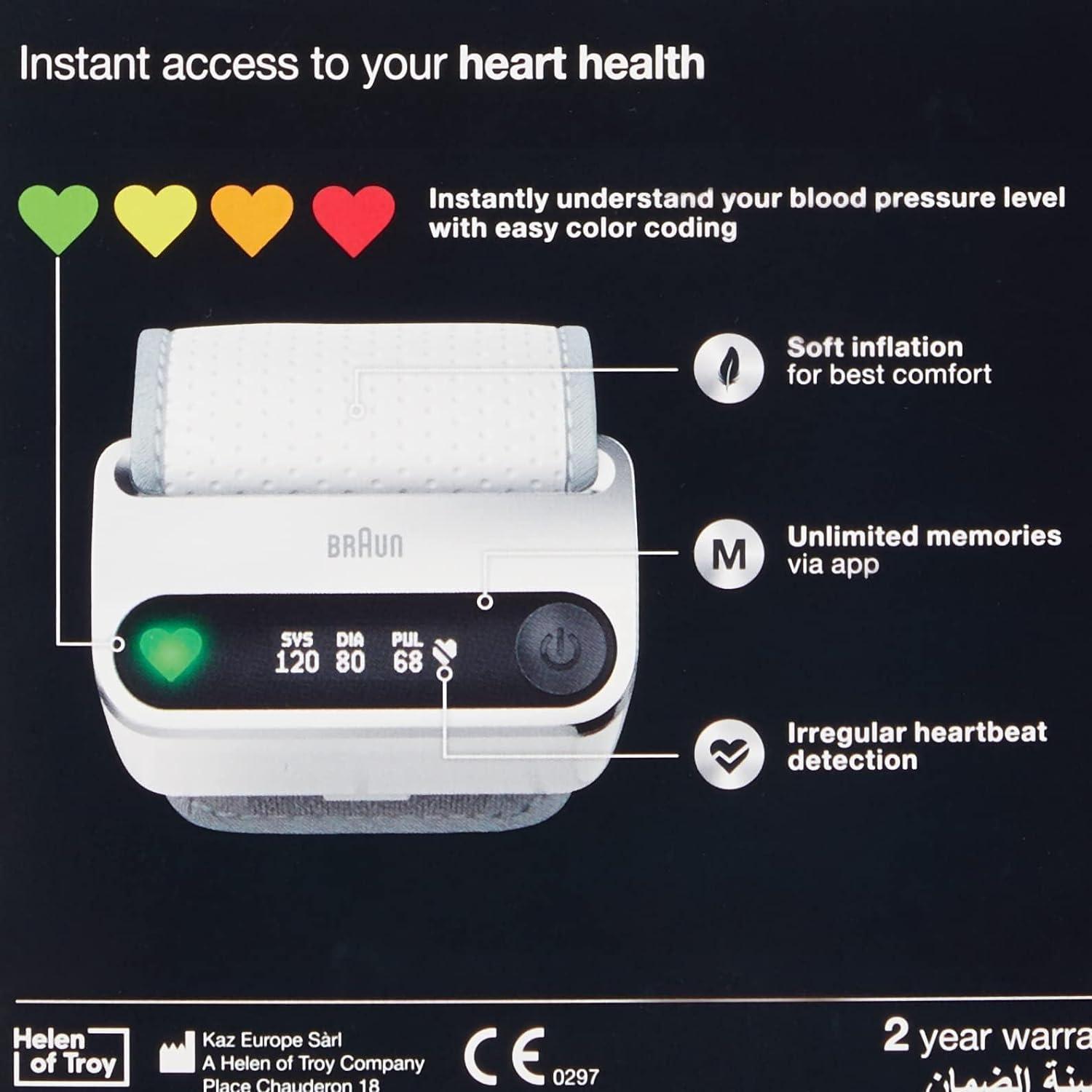 Braun iCheck 7 Wrist Blood Pressure Monitor - Smart & Fast Measurement ...