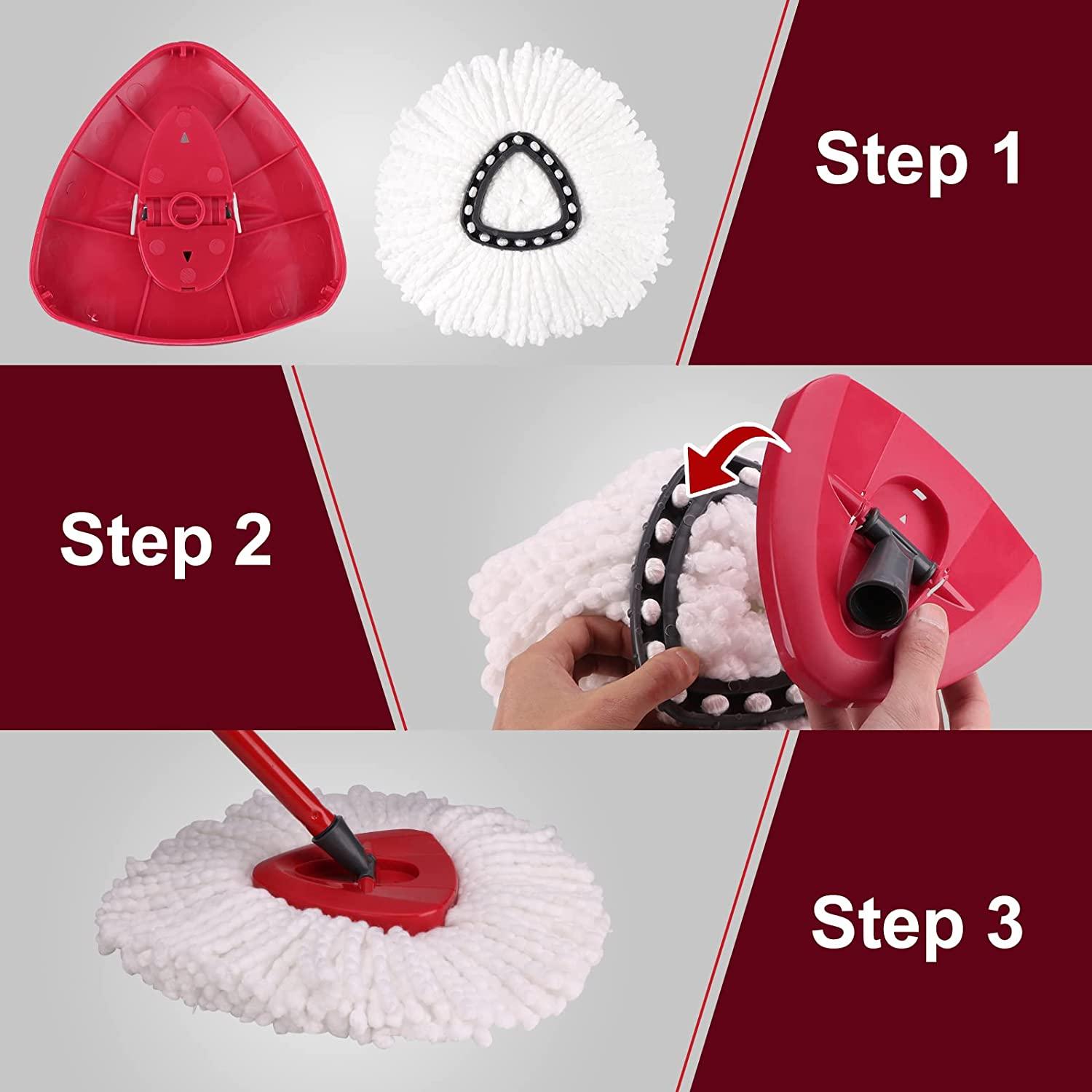 CRTHL Spin Mop Replacement Base - Rotating Triangle Mop Head Cover ...