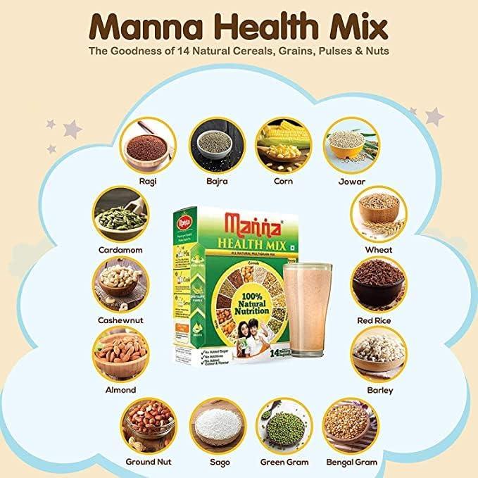 Manna Health Mix | 500G | Multi Millet Heath Drink | Millets Nuts ...