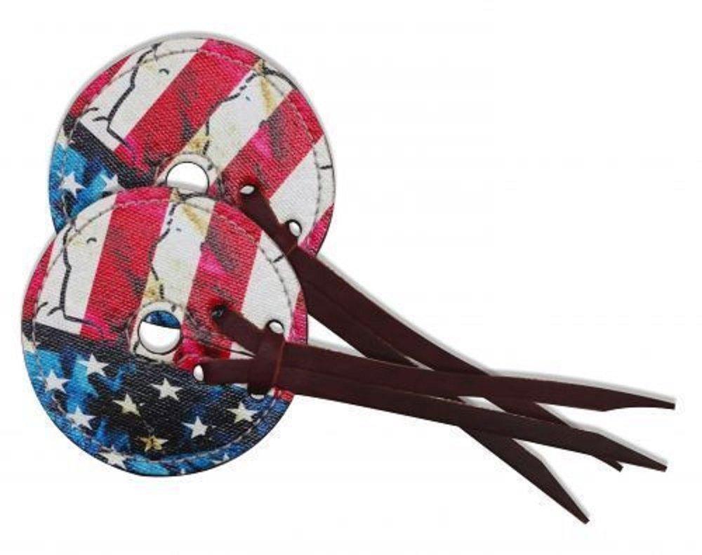 Red, Blue & White Flag Stars Bit Guard Ties for Horse & Pony Training ...