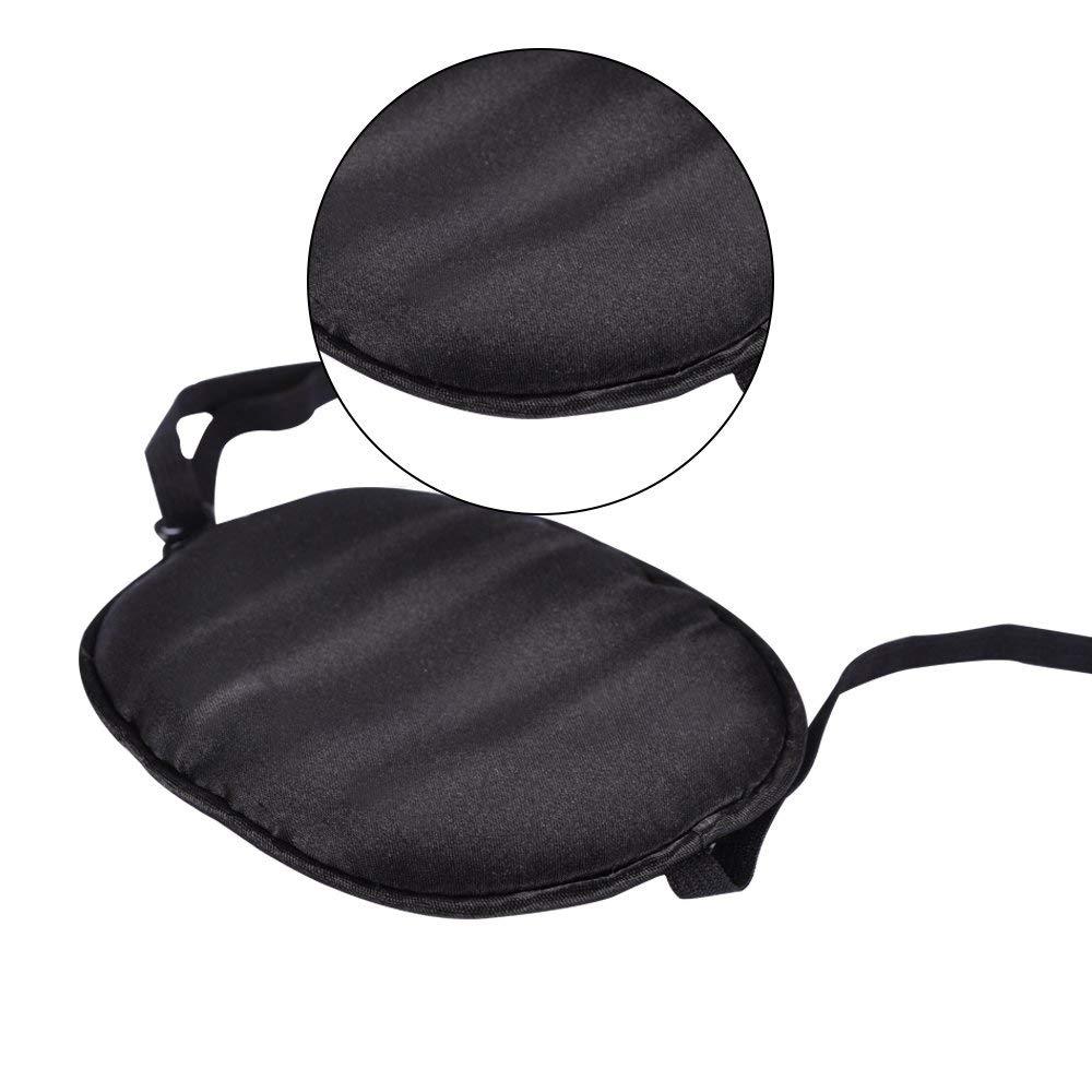 Silk Eye Patch Set for Adults - Adjustable Soft Eye Patches in Black ...