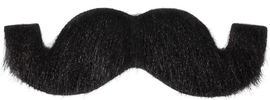 Alsino Black Fake Mustache - Self-Adhesive Mario Sticker for Parties ...