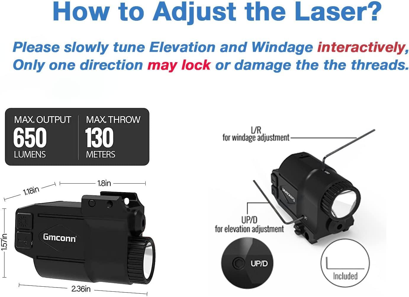 Gmconn Rechargeable Green/Blue/Red/IR Beam Low Profile Laser Light ...
