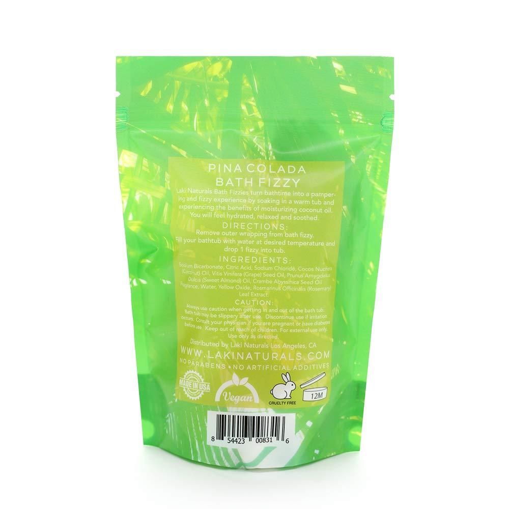 Laki Naturals Pina Colada Bath Fizzies - Natural Aromatherapy Bath ...