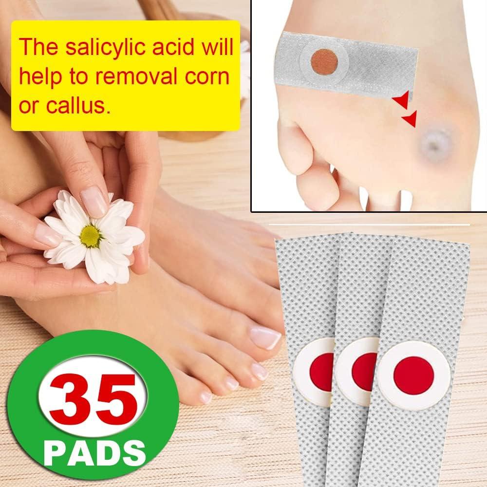 Mcvcoyh 35 Piece Corn Removal Pads - Corn Remover Treatment with Hole ...