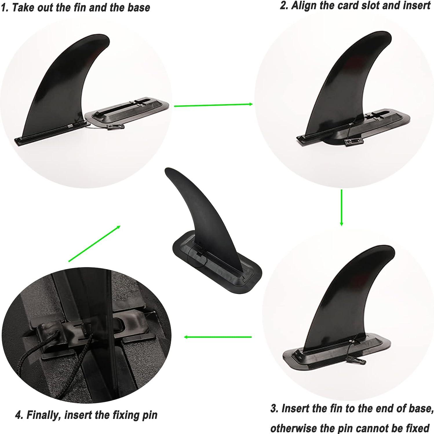 Detachable Center Fin Kayak Rudder Kit | Black Tracking Fin for ...