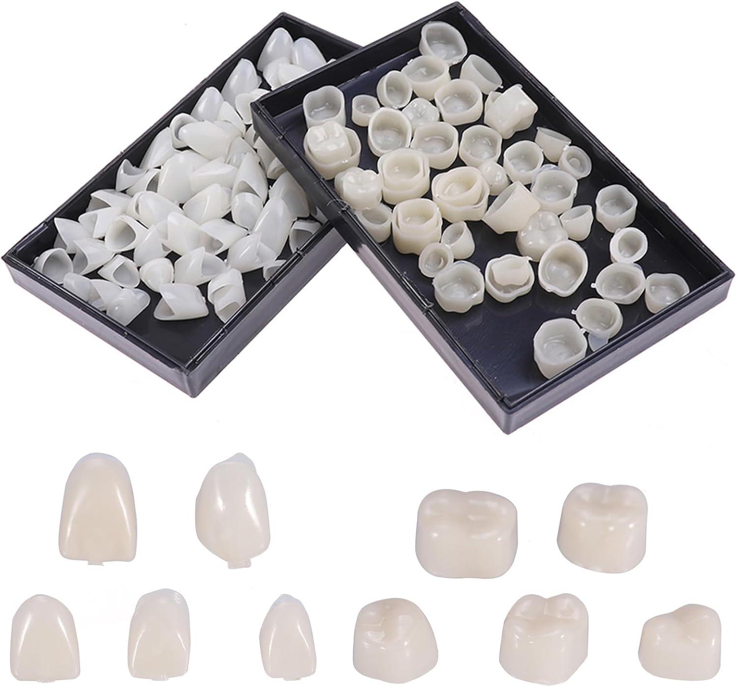 Temporary Fake Tooth Cap Crown Veneers - 120 Pieces Anterior & Molar ...
