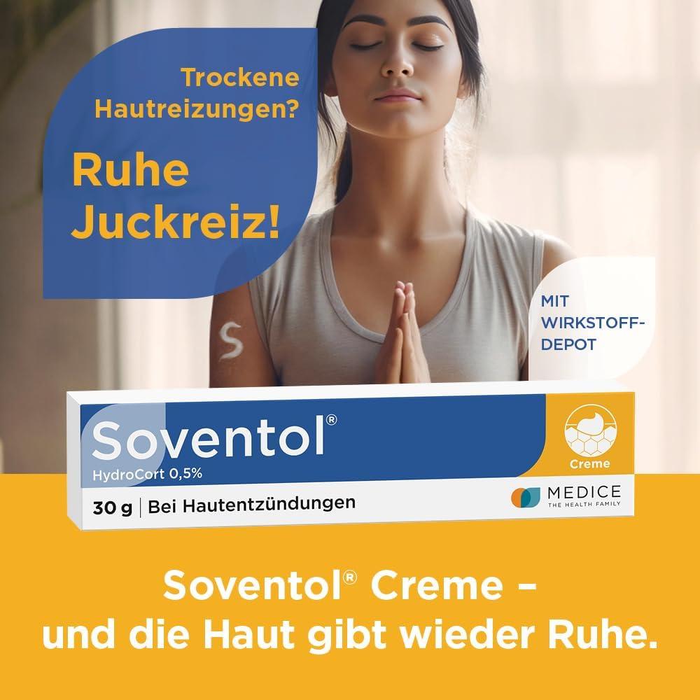 Soventol Hydrocort 0.5% Cream - 2x30g for Neurodermatitis Skin ...