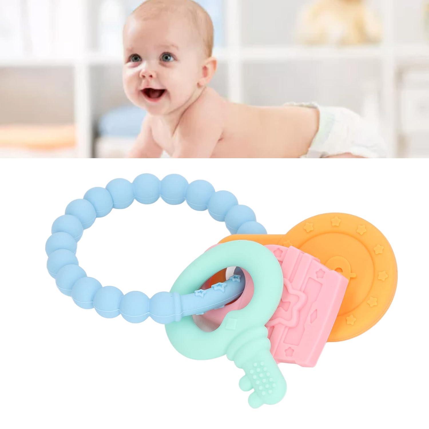 Shop Dark Blue Baby Bite Ring Bracelet | Silicone Relief Toy for ...