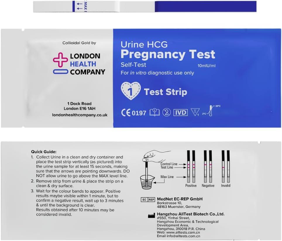 Pregnancy Test Strips (10 MIU/ml HCG) - Early Detection - Pack of 30 ...