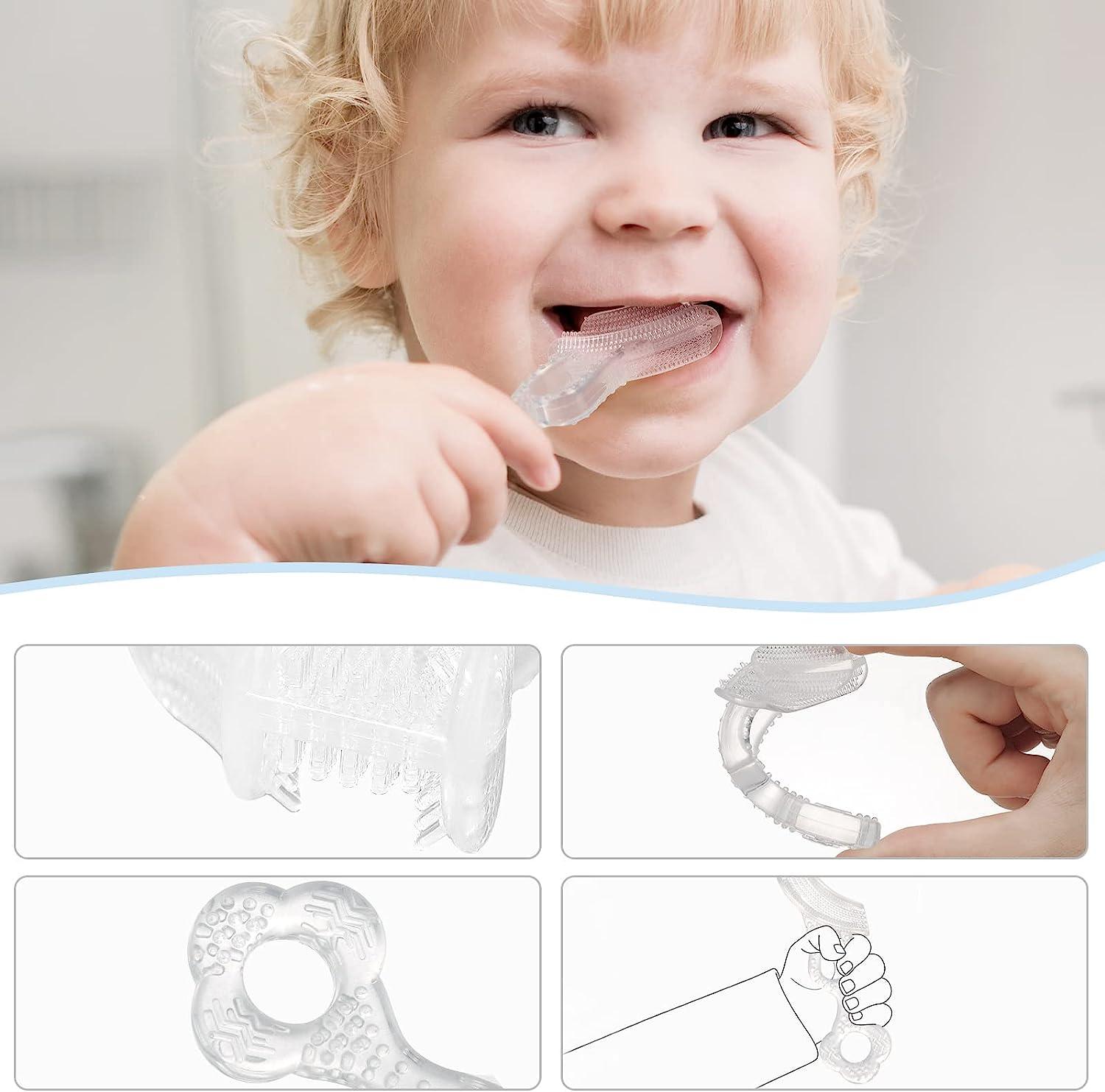 Haakaa Training Toothbrush Set - Soft Silicone Oral Care Kit for Baby ...